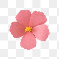 Pink flower paper craft transparent | Premium PNG Sticker - rawpixel