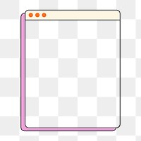 Browser window png frame, retro | Premium PNG - rawpixel