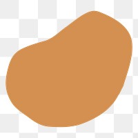 Brown blob png shape sticker, | Premium PNG - rawpixel