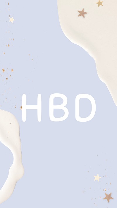 Pastel blue HBD psd 3D | Premium PSD Template - rawpixel