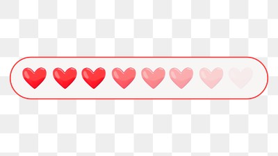 Heart loading bar png 3D | Premium PNG - rawpixel