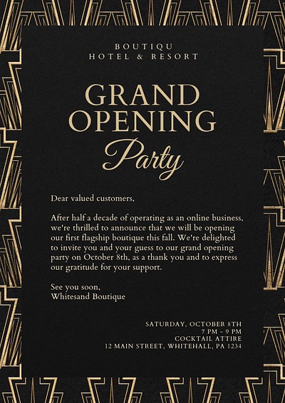 Grand opening party poster template, | Premium Editable Template - rawpixel