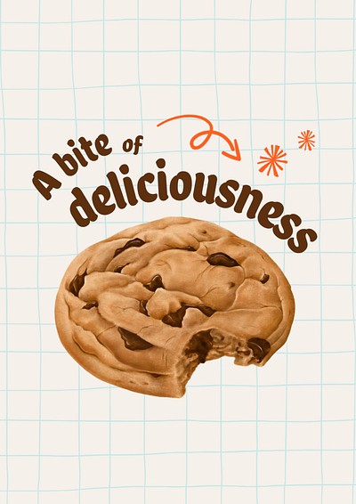 Delicious cookie editable poster template | Premium Editable Template ...