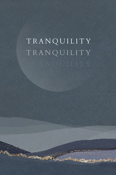 Tranquility aesthetic Pinterest pin template, | Free Editable Template ...