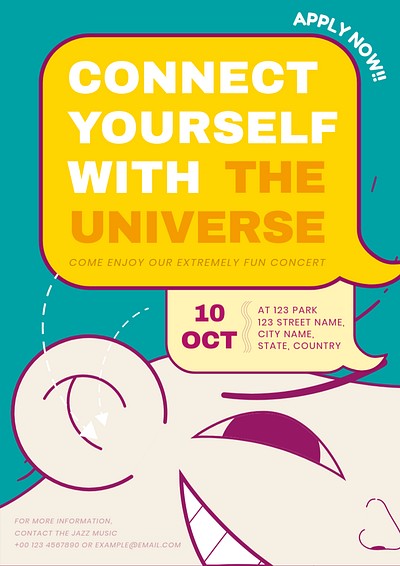 Mental health event poster template, | Free Editable Template - rawpixel