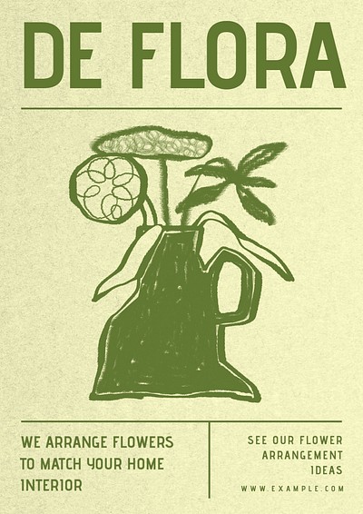 Flower shop poster template, editable | Premium Editable Template ...