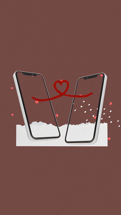 Online dating collage mobile wallpaper | Premium Photo - rawpixel
