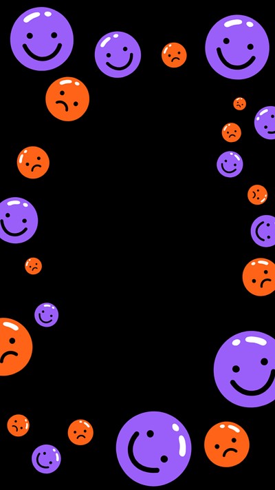 Funky emoticons frame iPhone wallpaper, | Free Photo Illustration ...