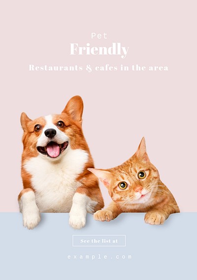Pet friendly businesses poster template, | Premium Editable Template ...
