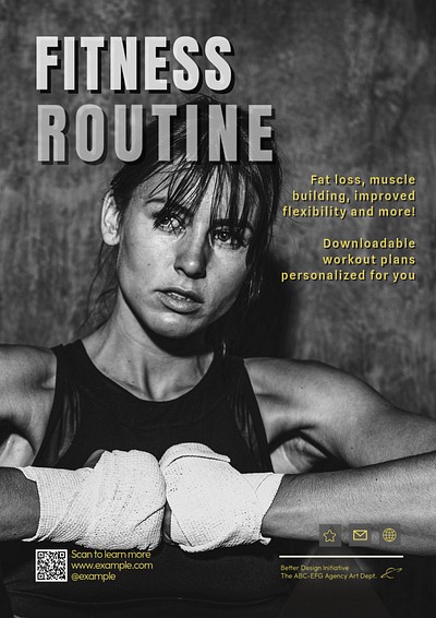 Fitness routine guides | Premium Editable Template - rawpixel