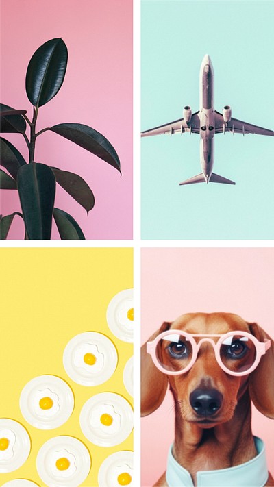 Customizable aesthetic grid photo collage | Premium Photo Collage Maker ...