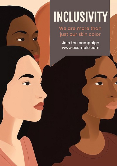 Inclusivity poster template, editable text | Premium Editable Template ...