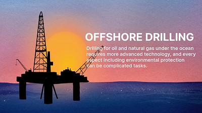 Offshore drilling presentation template, oil | Premium PSD Template - rawpixel