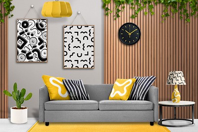 Living room decor, editable interior | Premium Scene Creator - rawpixel