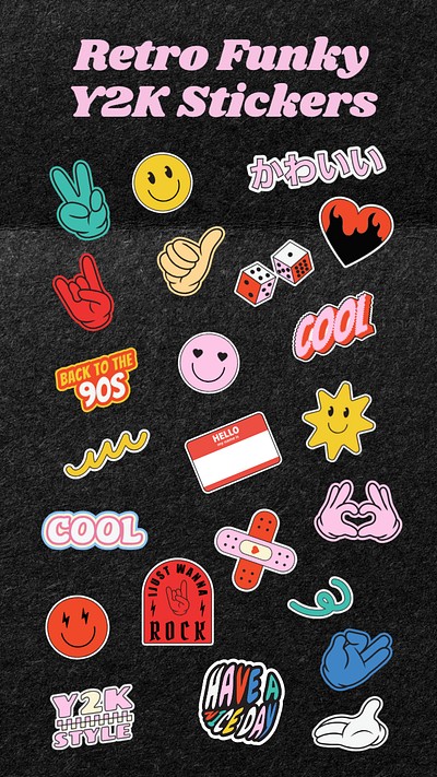 Editable retro funky Y2K sticker | Premium Editable Design - rawpixel