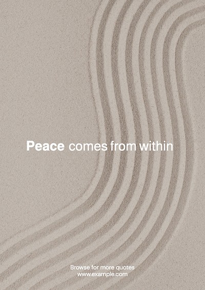Peace within poster template | Premium Editable Template - rawpixel