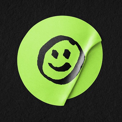 Neon green sticker mockup psd, | Premium PSD Mockup - rawpixel