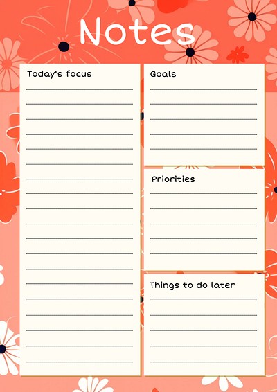 Notes planner template | Premium Editable Template - rawpixel