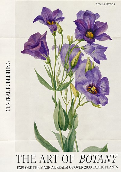 Botanical plant book cover template | Premium Editable Template - rawpixel