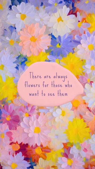 Flower quote mobile wallpaper template, | Premium Editable Template ...