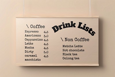 Editable coffee menu mockup | Premium Mockup Generator - rawpixel