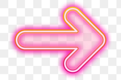 Pink arrow png neon gradient | Premium PNG - rawpixel
