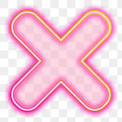 Pink wrong mark png neon | Premium PNG - rawpixel