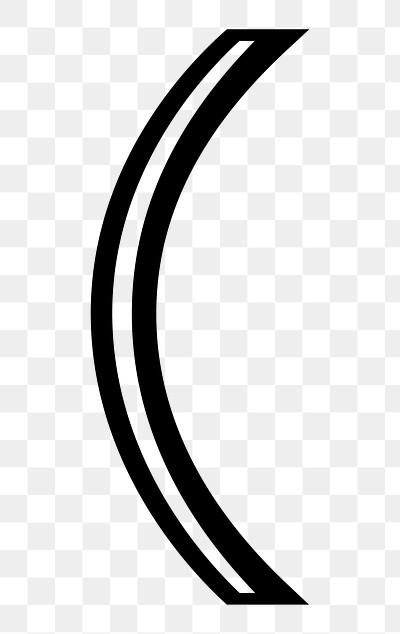 Parentheses sign png abstract shape, | Free PNG - rawpixel