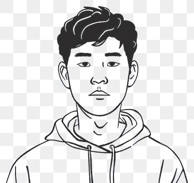 PNG Asian man drawing face | Free PNG - rawpixel