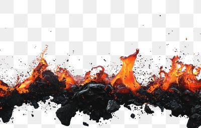 Lava splash border line eruption | Free Photo - rawpixel