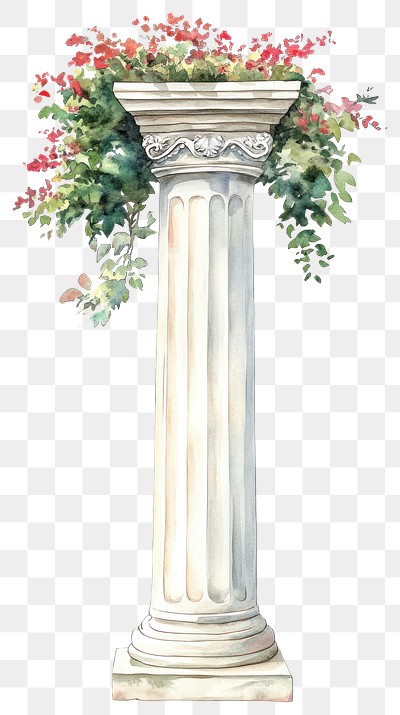 PNG Roman pole architecture illustration | Free PNG - rawpixel