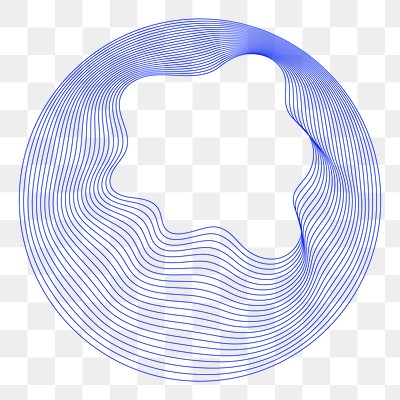 3D abstract blue round shape | Premium PNG Sticker - rawpixel