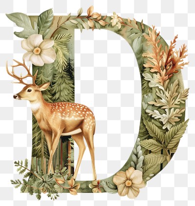 PNG letter D nature forest | Premium PNG - rawpixel