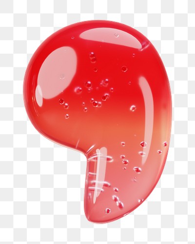 Apostrophe sign png 3D red | Free PNG - rawpixel