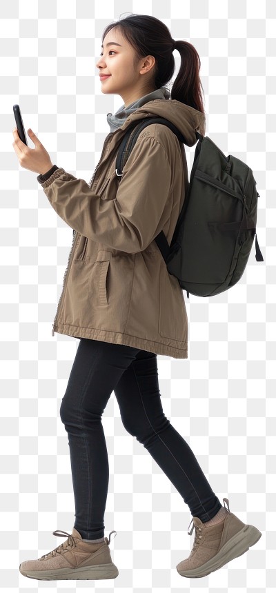 PNG Real woman using phone | Free PNG - rawpixel