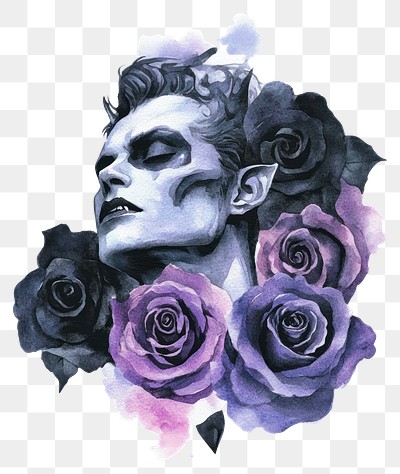 PNG Illustration vampire roses art | Free PNG - rawpixel