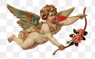 PNG Valentines cupid roses collage | Free PNG - rawpixel