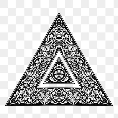 Vintage decorative triangle png sticker | Free PNG - rawpixel