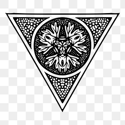 Vintage decorative triangle png sticker | Free PNG - rawpixel