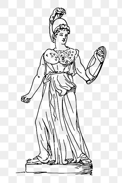 Athena statue png sticker illustration, | Free PNG - rawpixel