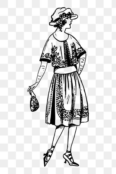 Retro women's fashion png sticker | Free PNG - rawpixel