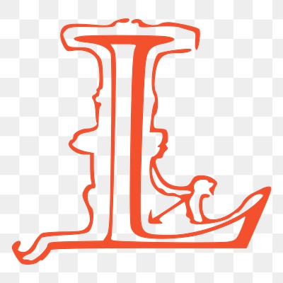 L letter png sticker, vintage | Free PNG - rawpixel