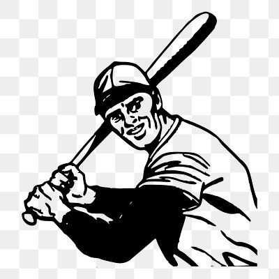 Baseball player png sticker illustration | Free PNG - rawpixel
