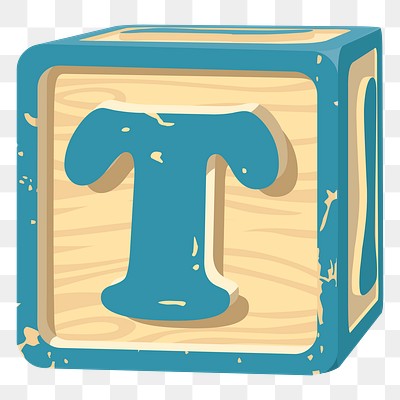 T letter block png sticker | Free PNG - rawpixel