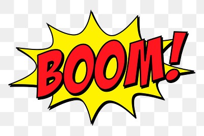 Boom! word png sticker illustration | Free PNG - rawpixel