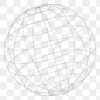 Globe grid png sticker, black | Free PNG - rawpixel
