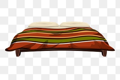 Bed png sticker, transparent background. | Free PNG - rawpixel