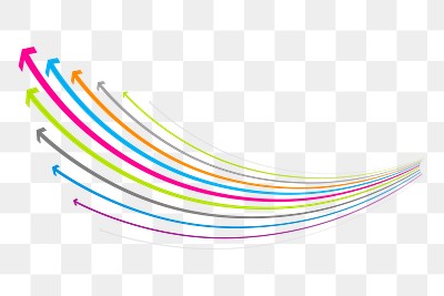 Colorful growing arrows png sticker | Free PNG - rawpixel