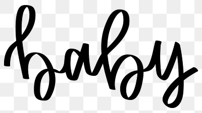 Baby png word sticker typography, | Free PNG - rawpixel
