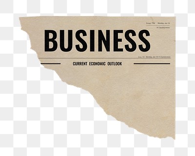 Vintage business png ripped newspaper | Premium PNG - rawpixel